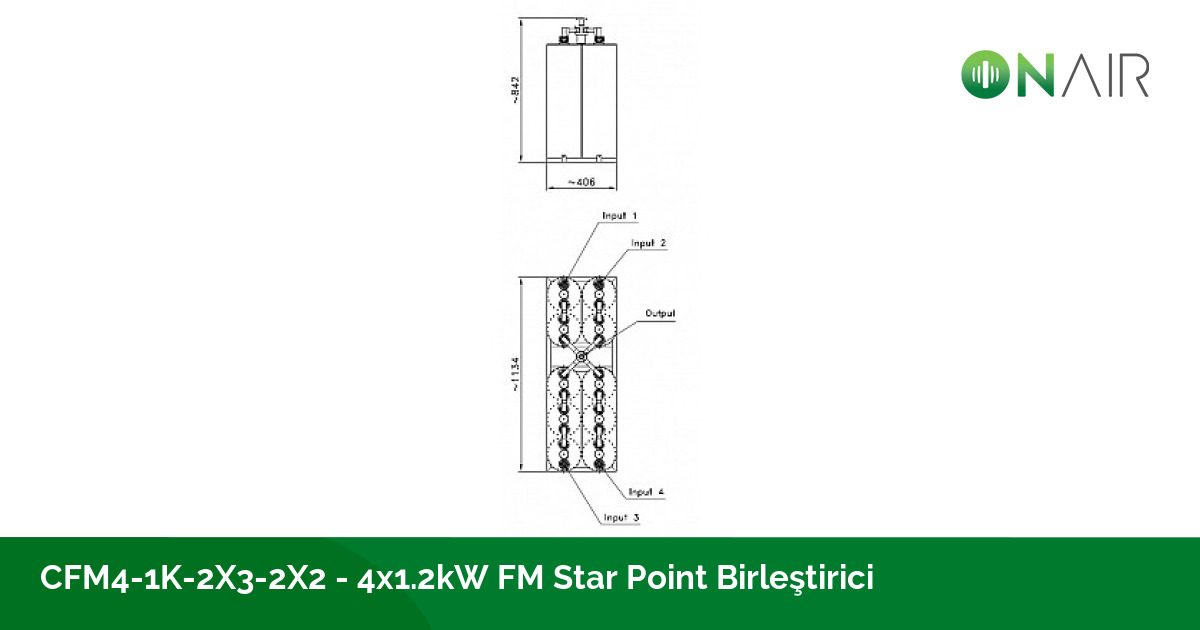 CFM4-1K-2X3-2X2 - 4x1.2kW FM Star Point Birleştirici - Ürünler - OnAir