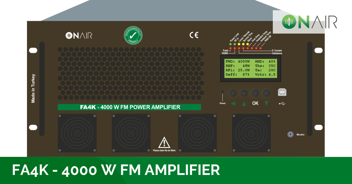 FA4K - 4000 W FM AMPLIFIER - Products - ONAIR