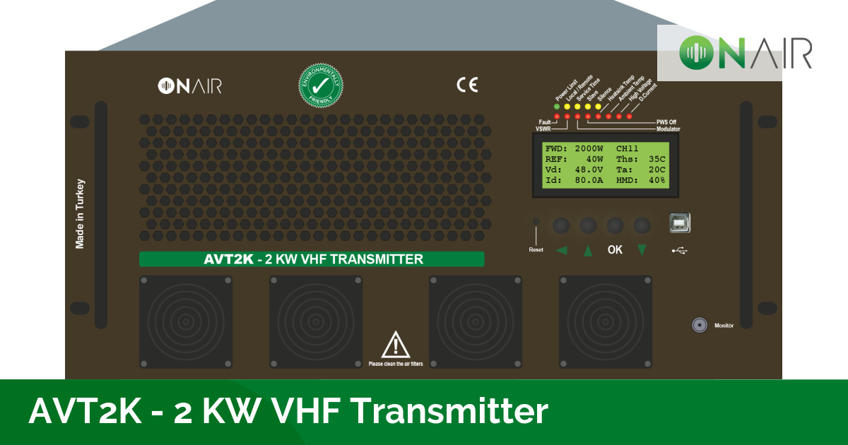 AVT2K - 2 KW VHF Transmitter - Products - ONAIR