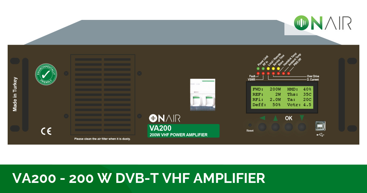 VA200 - 200 W DVB-T VHF AMPLIFIER - Products - ONAIR