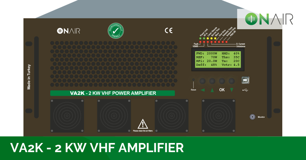 VA2K - 2 KW VHF AMPLIFIER - Products - ONAIR
