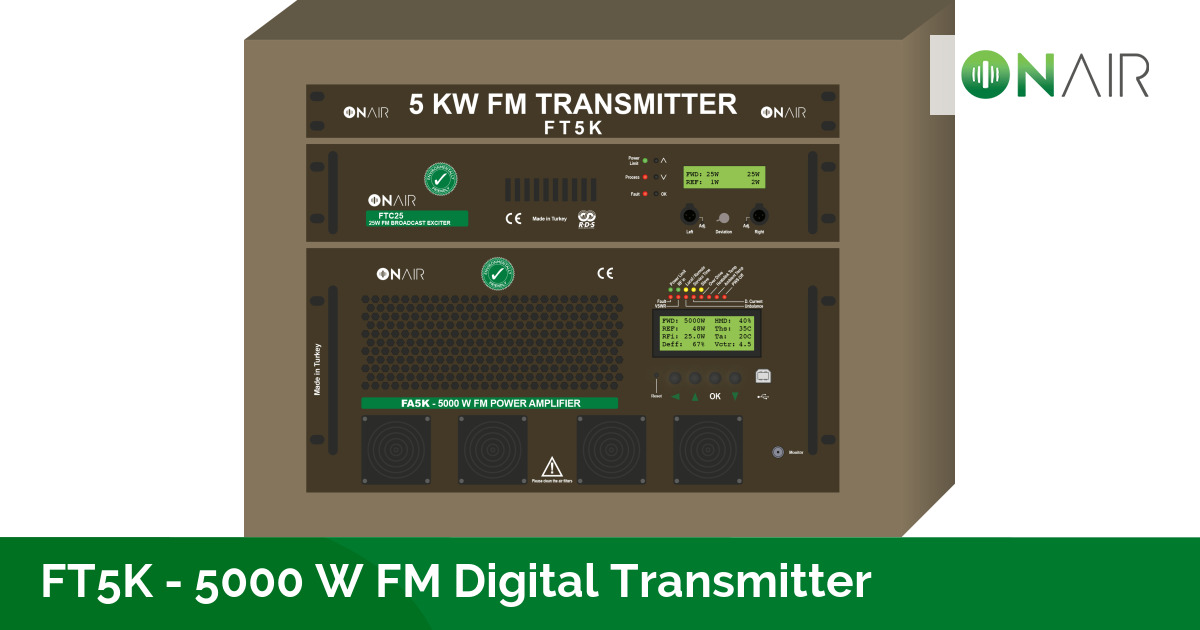 FT5K - 5000 W FM Digital Transmitter - Produits - OnAir