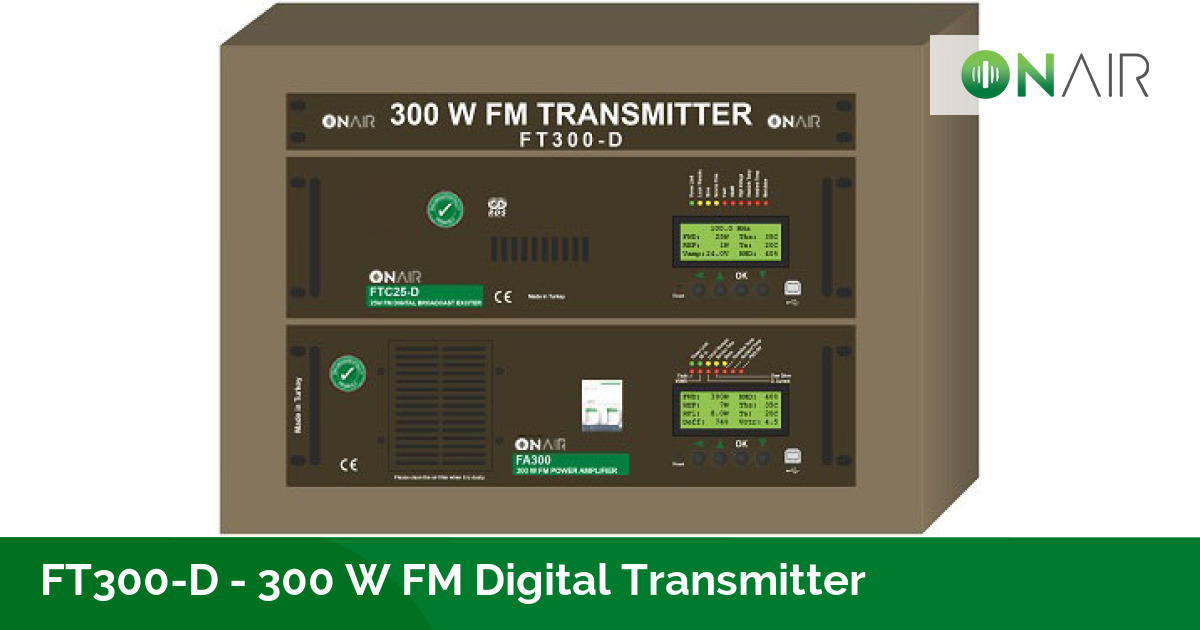 FT300-D - 300 W FM Digital Transmitter - Produits - OnAir