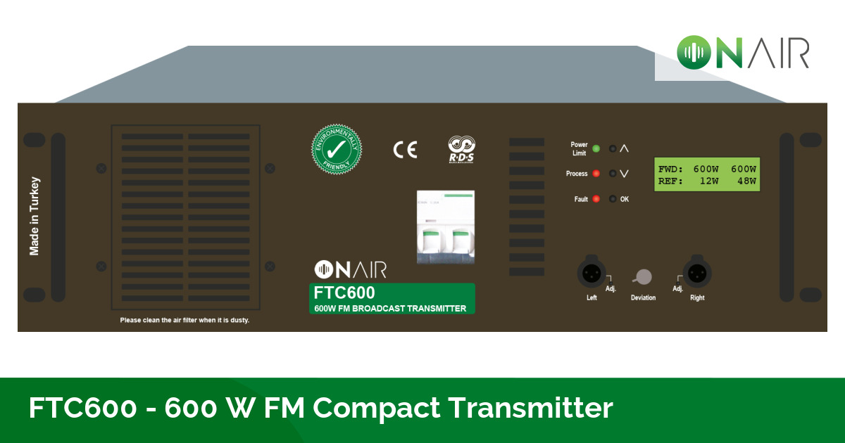 FTC600 - 600 W FM Compact Transmitter - Produk - OnAir