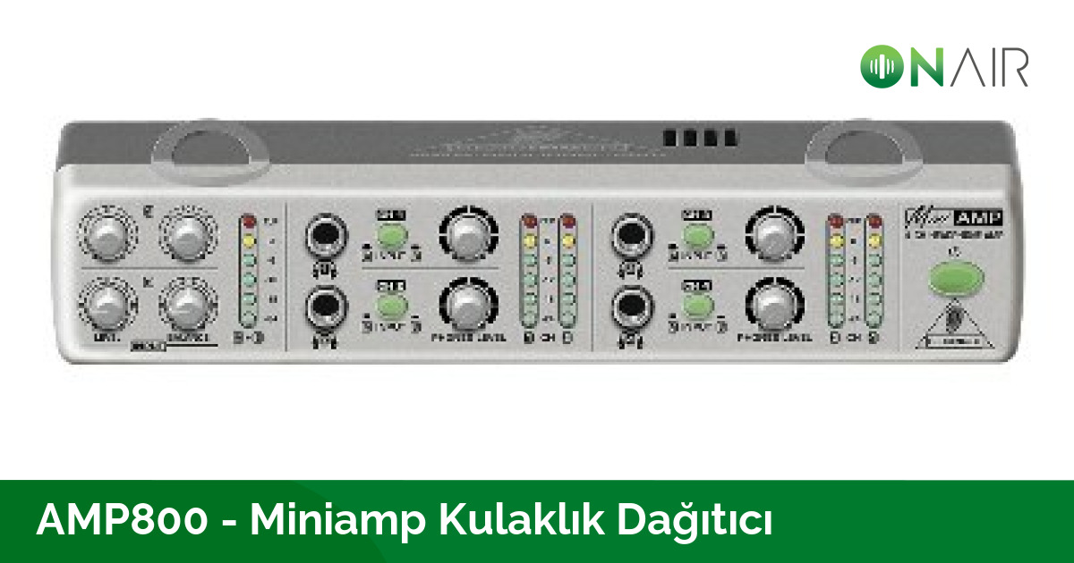 AMP800 - Miniamp Kulaklık Dağıtıcı - Ürünler - OnAir