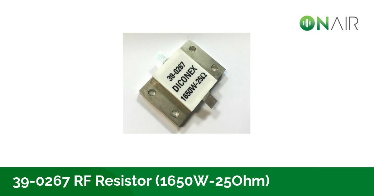 39-0267 RF Resistor (1650W-25Ohm) - Ürünler - OnAir