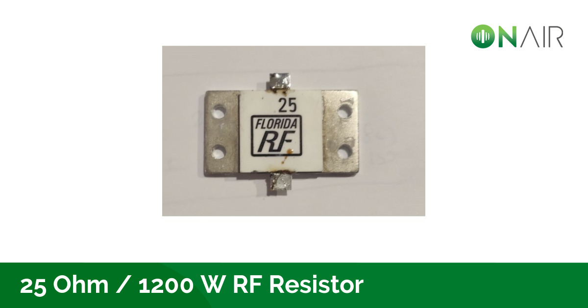 25 Ohm / 1200 W RF Resistor - Products - ONAIR