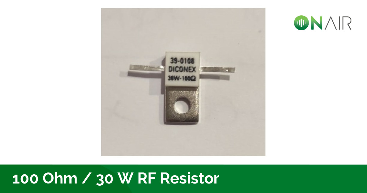 100 Ohm / 30 W RF Resistor - Products - ONAIR