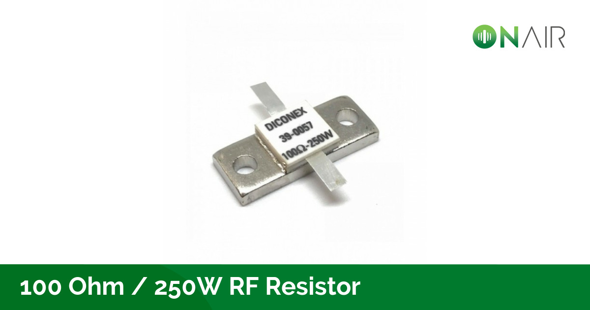 100 Ohm / 250W RF Resistor - Products - ONAIR