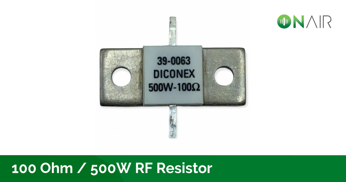 100 Ohm / 500W RF Resistor - Products - ONAIR