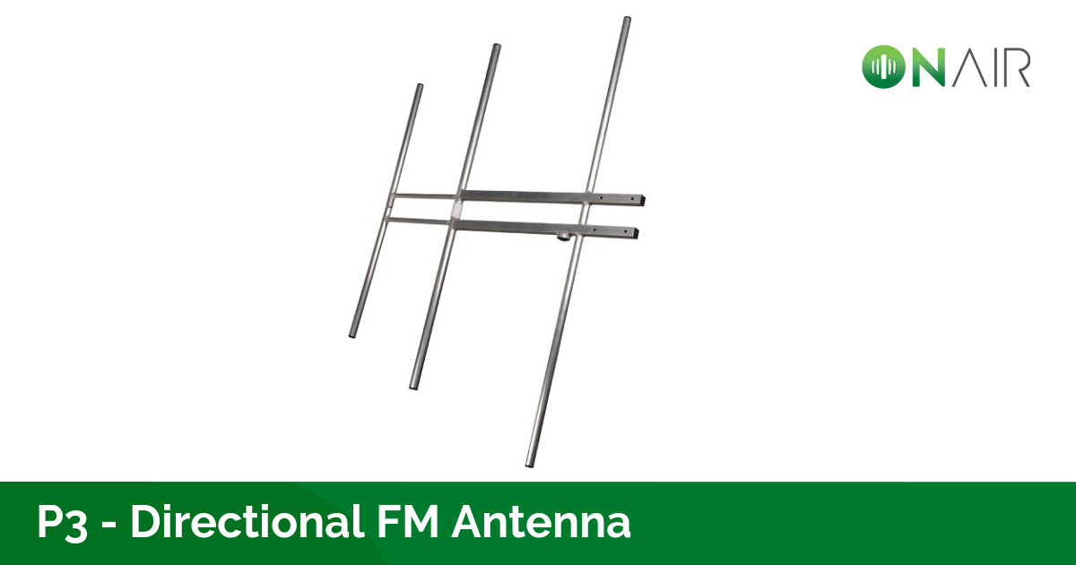 P3 – Directional FM Antenna (Broadband, Stainless Steel) - Products - ONAIR